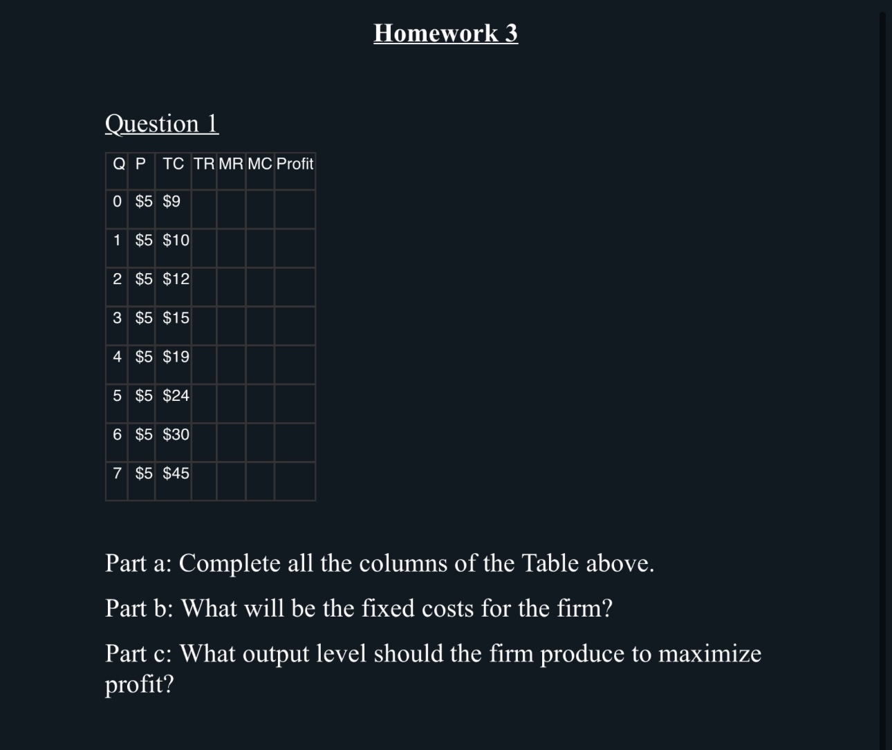 Solved Homework 3Question | Chegg.com