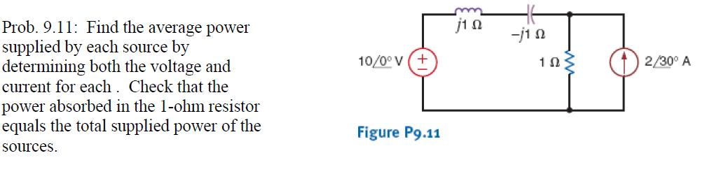 Solved Find the average power supplied by each source by | Chegg.com