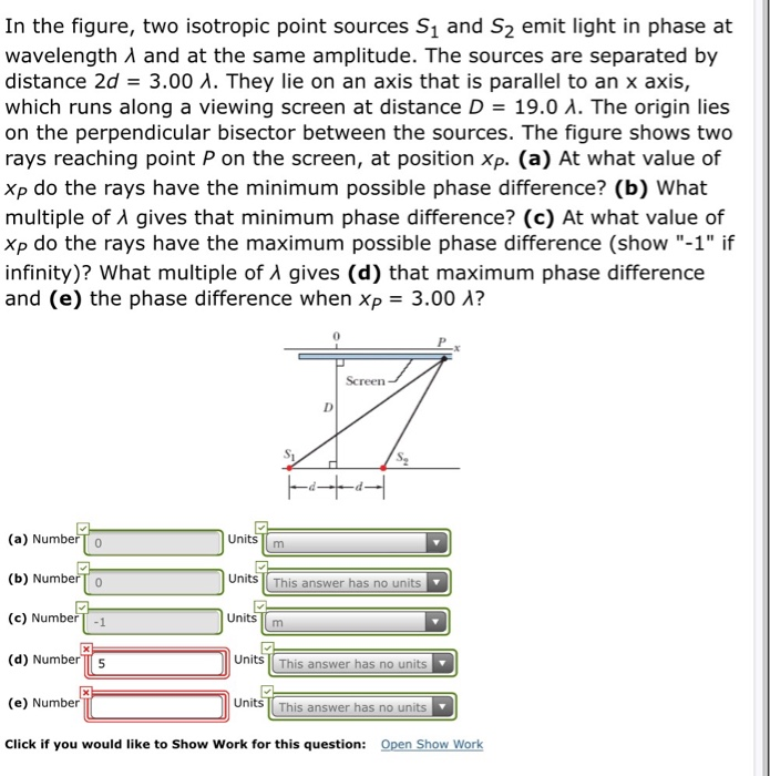 Solved In the figure, two isotropic point sources S1 and S2 | Chegg.com