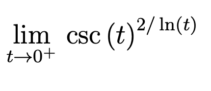 Solved limt→0+csc(t)2ln(t)Calculate the limit using | Chegg.com