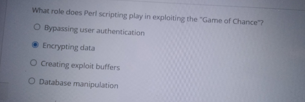 Solved ¿Qué ﻿papel desempeñan los scripts de Perl en la | Chegg.com