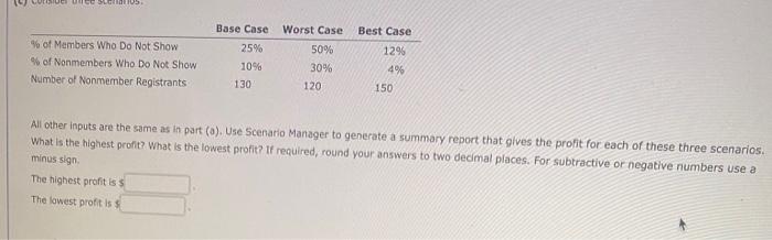 All other inputs are the same as in part (0). Use | Chegg.com