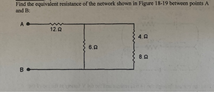Solved Find the equivalent resistance of the network shown | Chegg.com