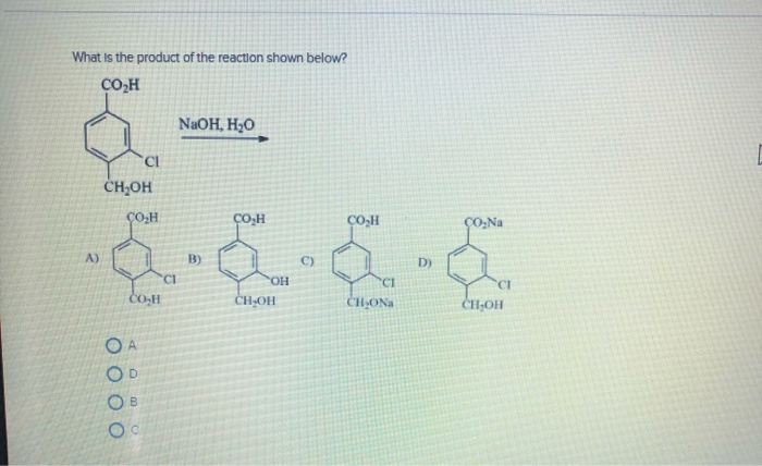 Solved What is the product of the reaction shown below? CO2H | Chegg.com