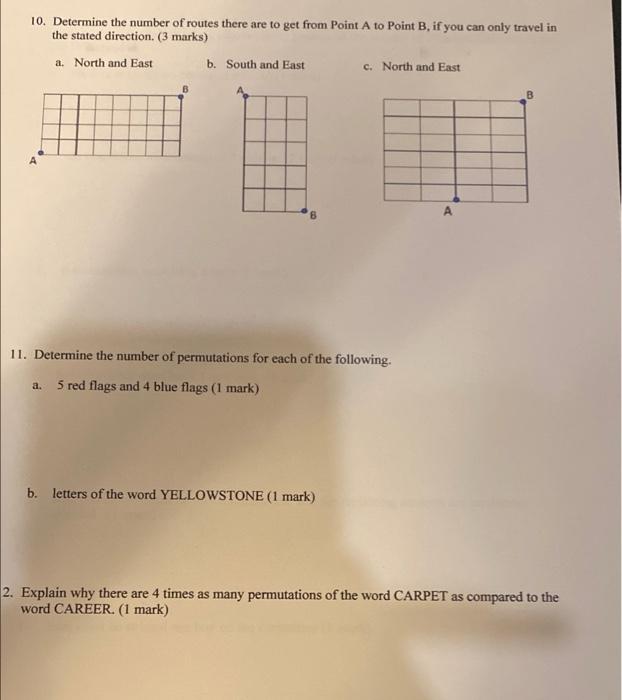 [Solved]: 10. Determine the number of routes there are to g