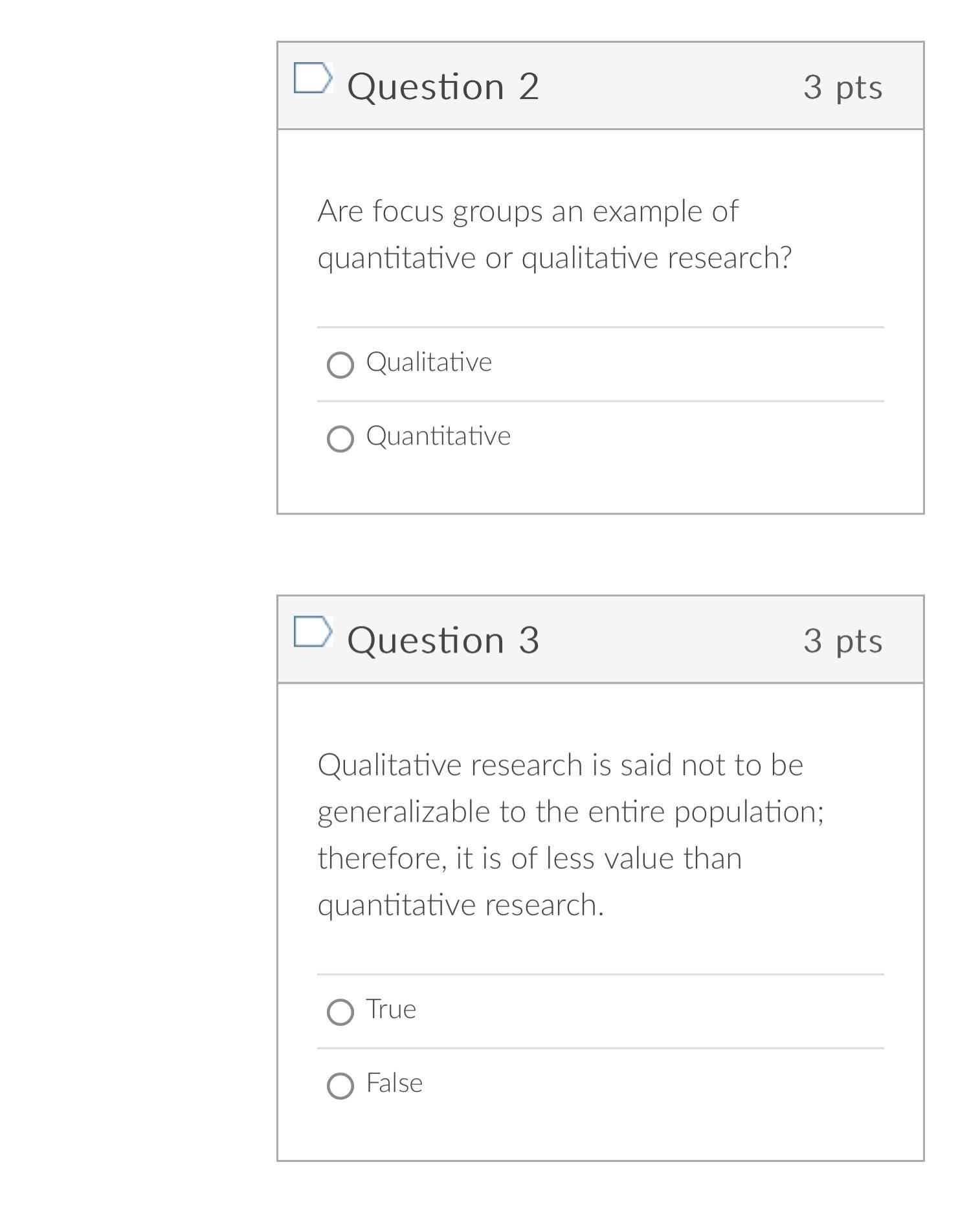 Solved Question 23 ﻿ptsAre focus groups an example of | Chegg.com