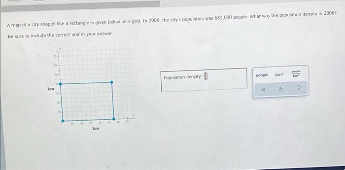 Solved A map of a city shaped like a rectangle is given | Chegg.com