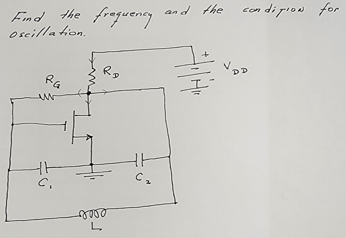 Solved Find the frequency and the condition for oscillation. | Chegg.com