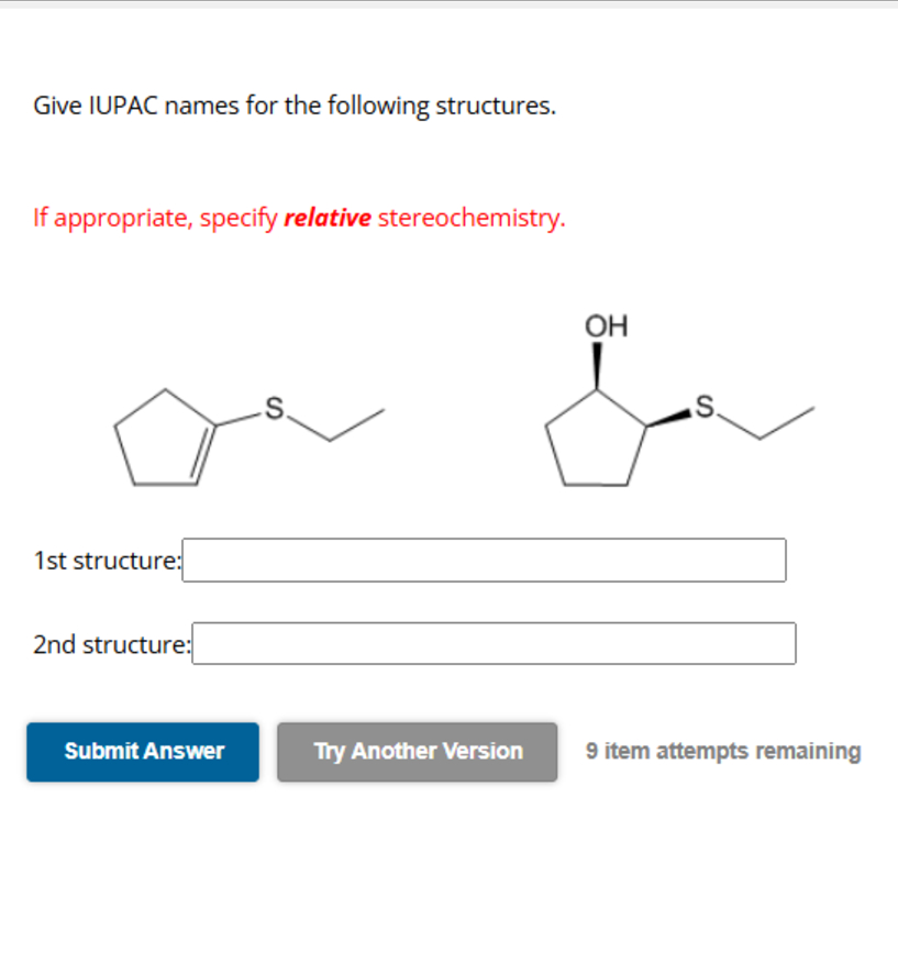 Solved Give IUPAC names for the following structures.If | Chegg.com