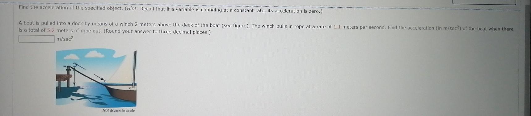 Solved Find The Acceleration Of The Specified Object Hint