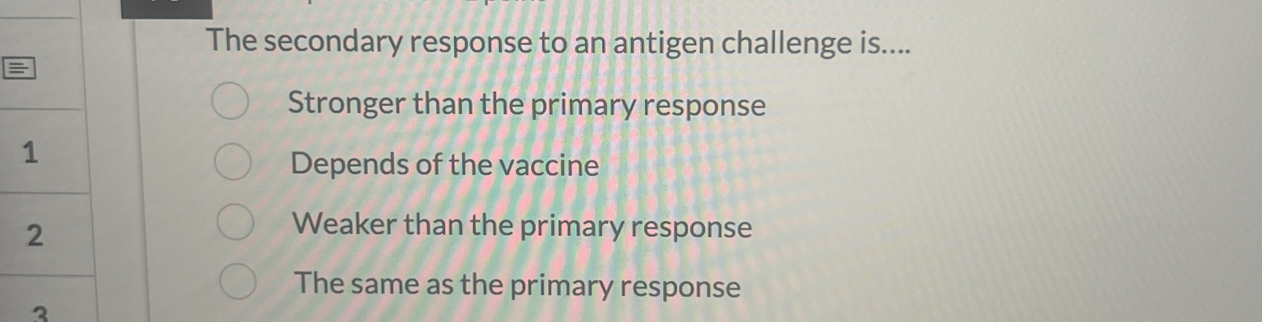 Solved The secondary response to an antigen challenge | Chegg.com