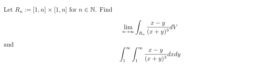 Solved Let Rn:=[1,n]×[1,n] ﻿for ninN. | Chegg.com
