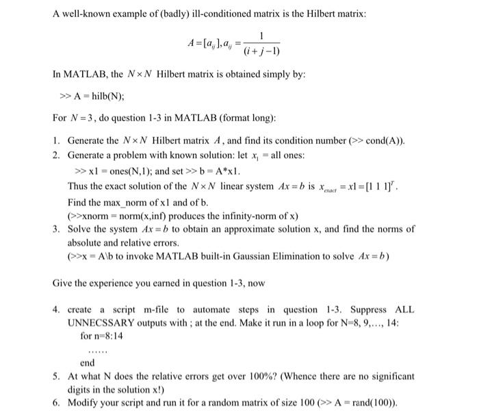 Solved Please write full MATLAB code and check to make sure | Chegg.com