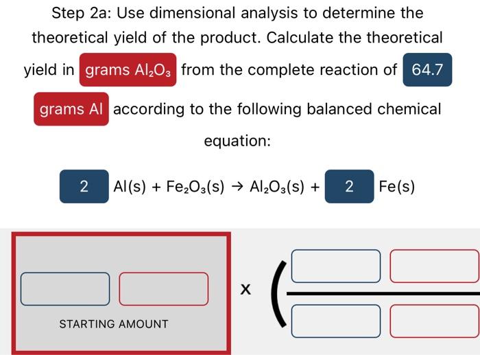 Solved Step 2a: Use dimensional analysis to determine the | Chegg.com
