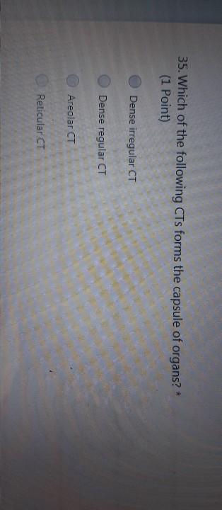 Solved 35. Which of the following CTs forms the capsule of | Chegg.com