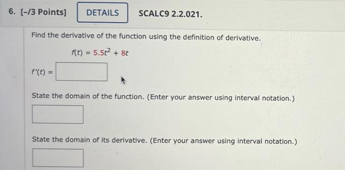 Solved Find the derivative of the function using the | Chegg.com
