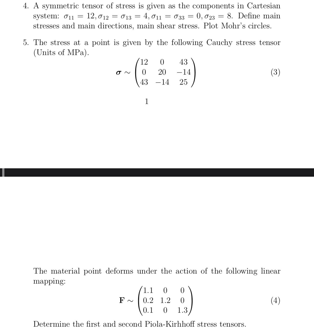 Solved Stress tensor and equations of elacticity: a | Chegg.com