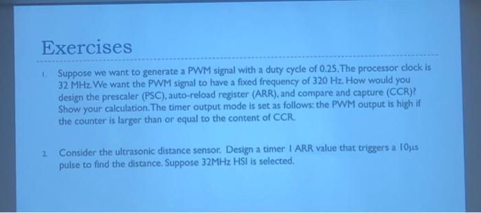 Solved Exercises 1 Suppose We Want To Generate A Pwm Signal