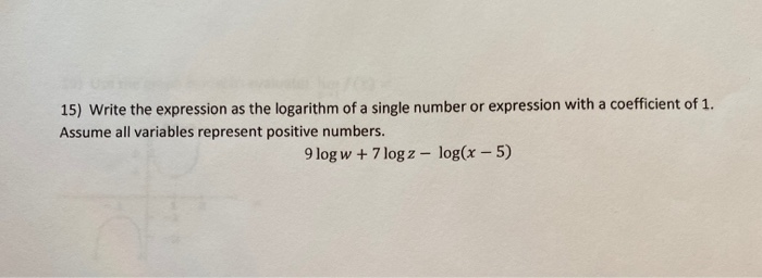 Solved 15) Write the expression as the logarithm of a single | Chegg.com