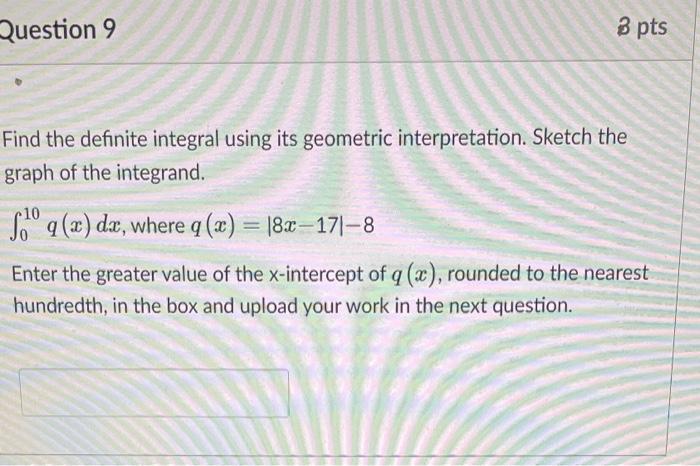 Solved 1. find the definite integral using its geometric | Chegg.com