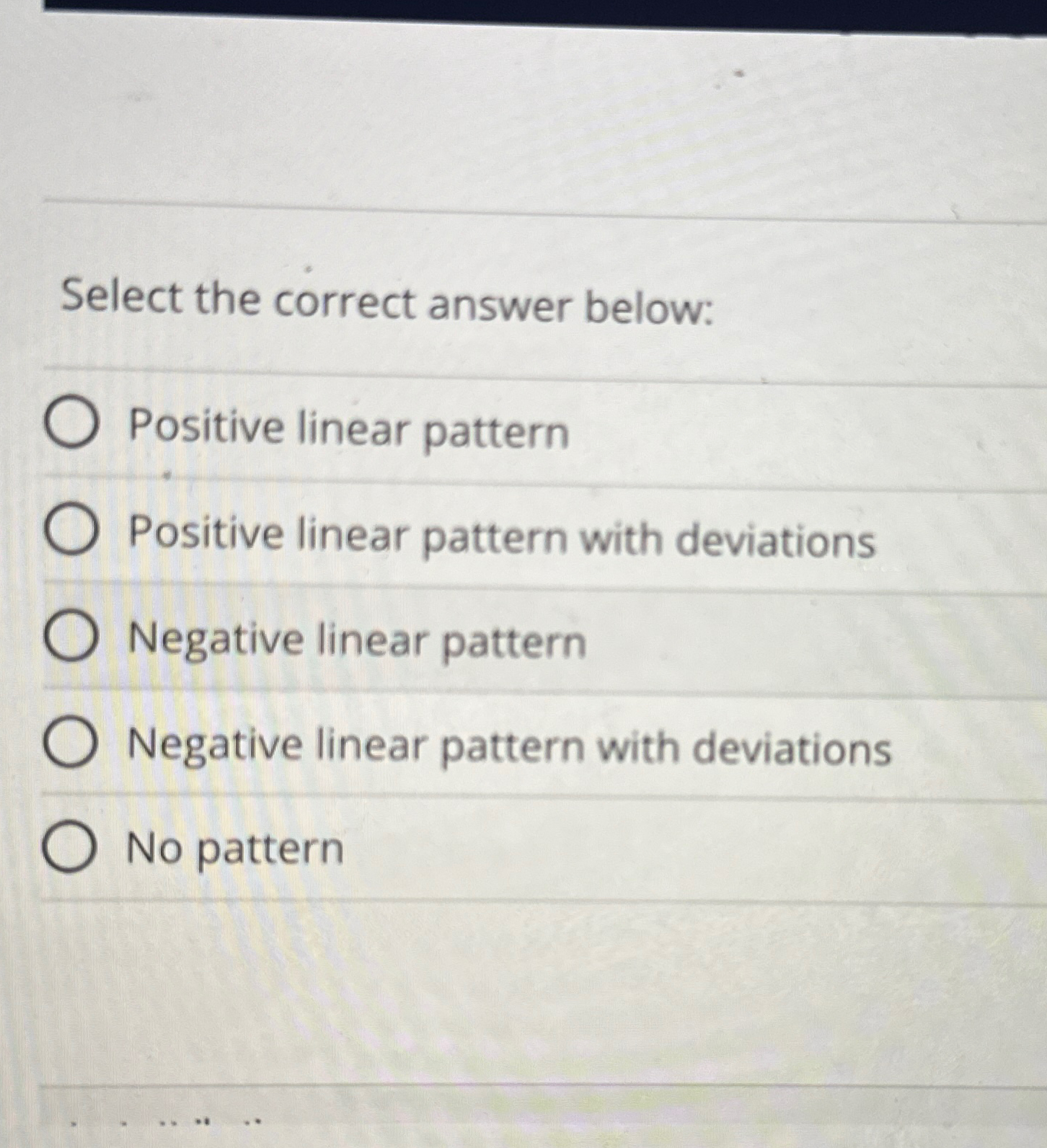 13/25Select the correct answer below:Positive linear | Chegg.com