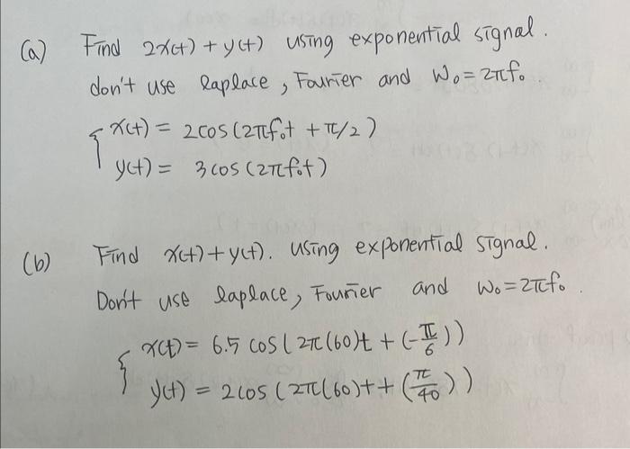 Solved This subject is the signal and system.I Must use | Chegg.com