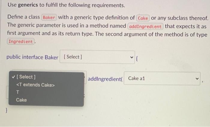 Solved Use generics to fulfill the following requirements. | Chegg.com