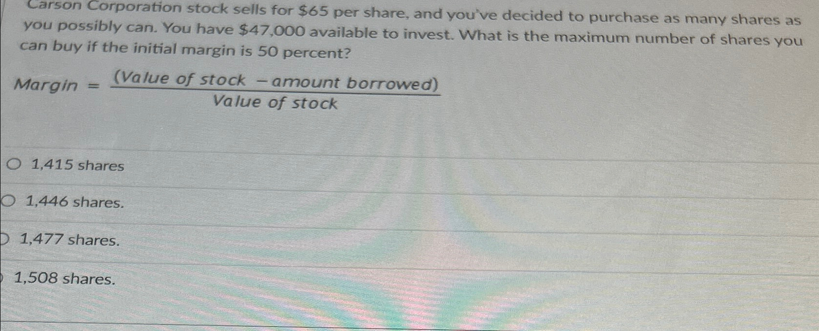 Solved Carson Corporation stock sells for $65 ﻿per share, | Chegg.com