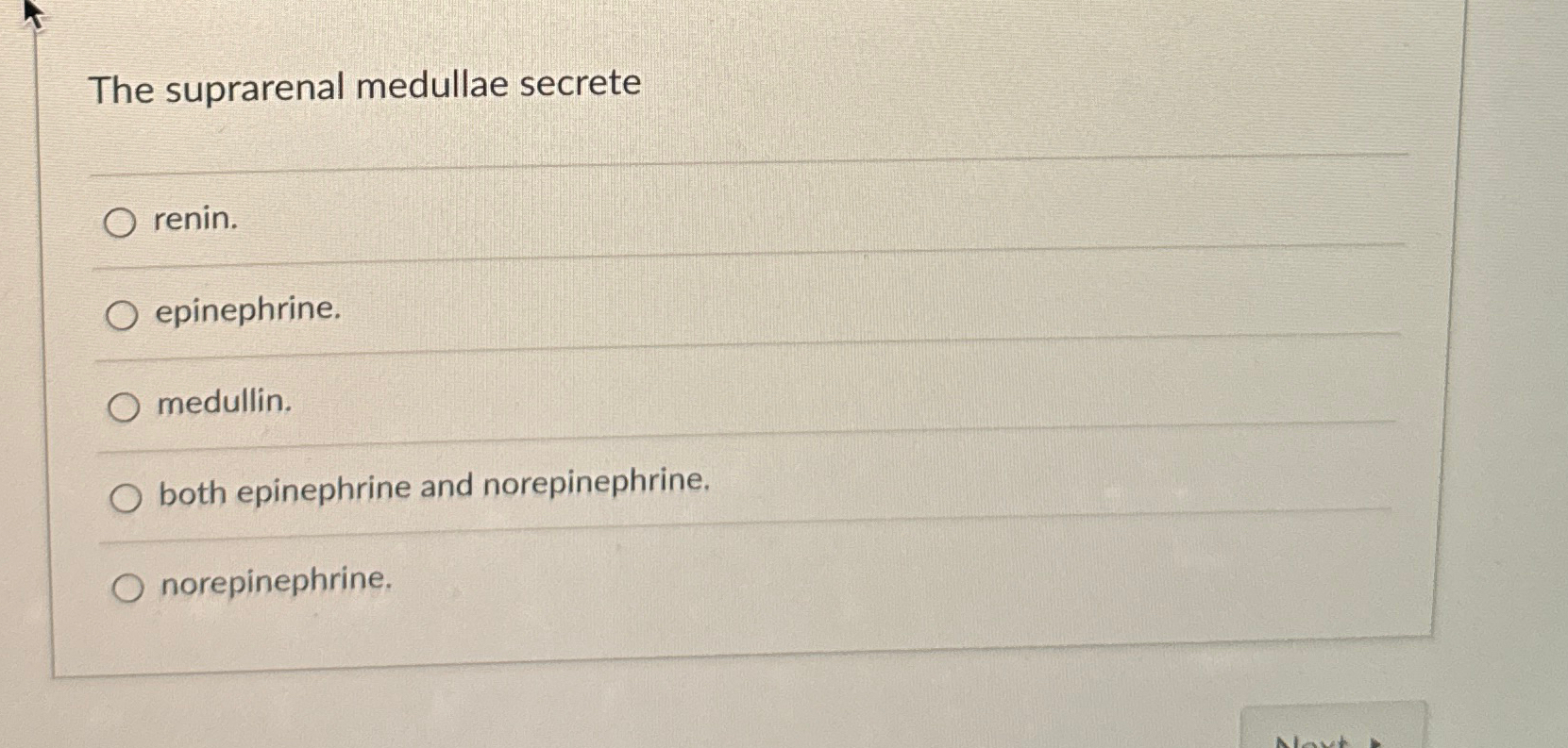 Solved The suprarenal medullae | Chegg.com