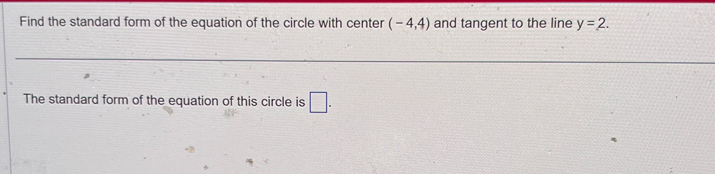 Solved Find the standard form of the equation of the circle | Chegg.com