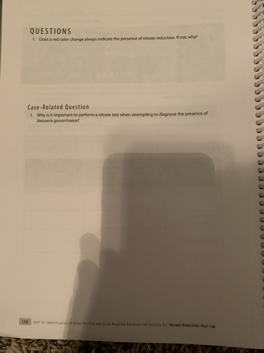 Solved PART VI: IDENTIFICATION OF GRAM POSITIVE AND GRAM | Chegg.com