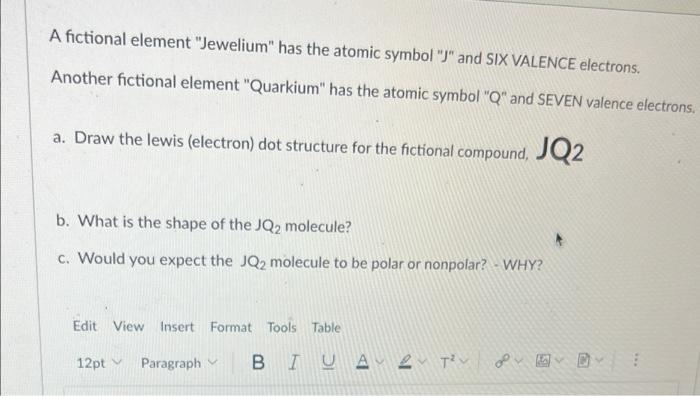 Solved A fictional element Solved A fictional element