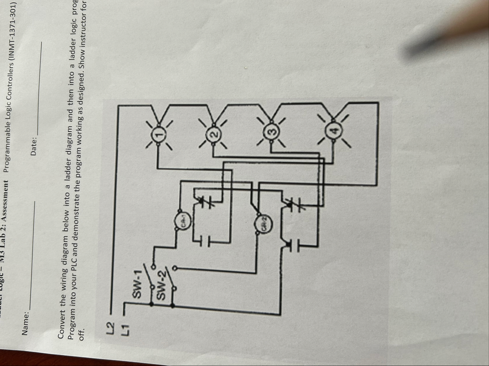 M3 ﻿Lab 2: AssessmentProgrammable Logic Controllers | Chegg.com
