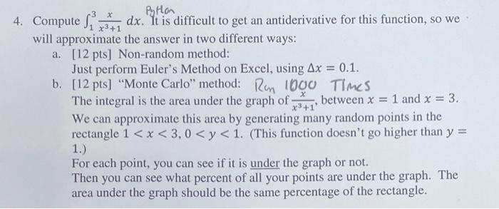 Solved can anyone write a code in python for 4b without | Chegg.com