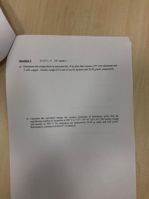 Solved Question 4 (CLO 1, 3) (10 marks) a) Determine the | Chegg.com