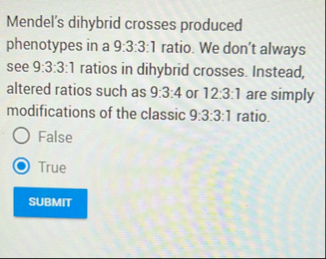 Solved Mendel's dihybrid crosses produced phenotypes in a | Chegg.com