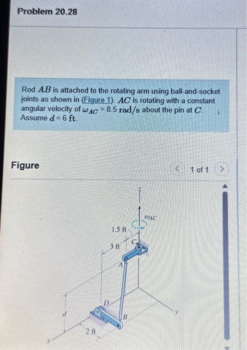 Solved Rod \\( A B \\) is attached to the rotating arm using | Chegg.com