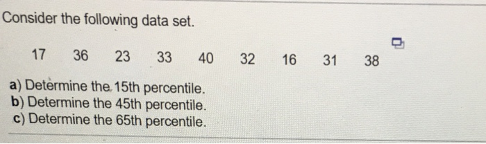 Solved Consider the following data set 63 26 35 72 48 67 38 | Chegg.com