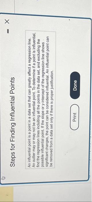 Solved Steps for Finding Influential Points An influential | Chegg.com