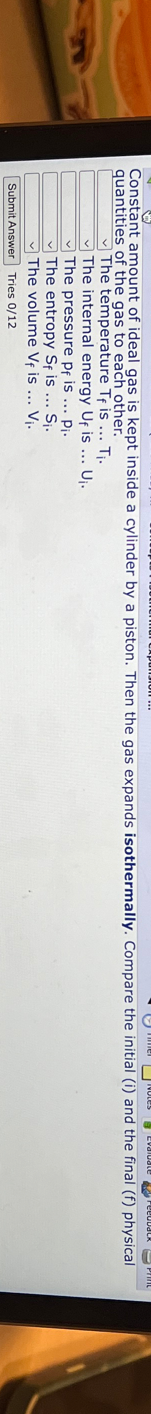 Solved Constant amount of ideal gas is kept inside a | Chegg.com