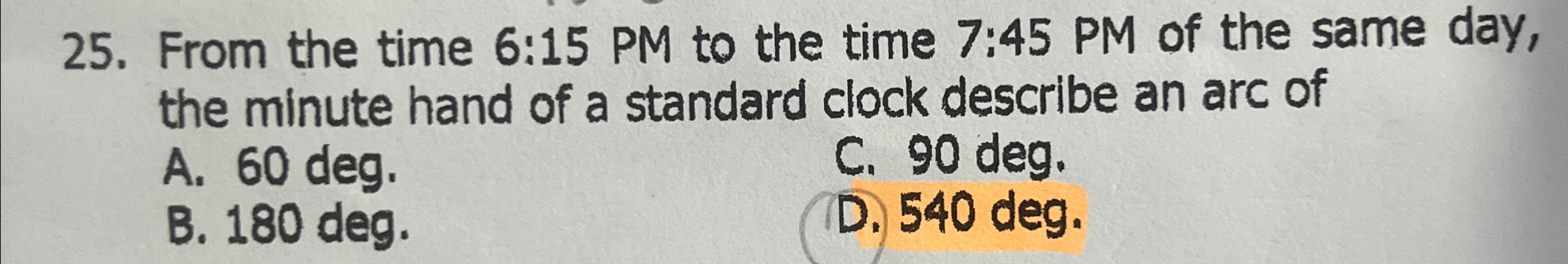 Solved From the time 6:15 ﻿PM to the time 7:45 ﻿PM of the | Chegg.com