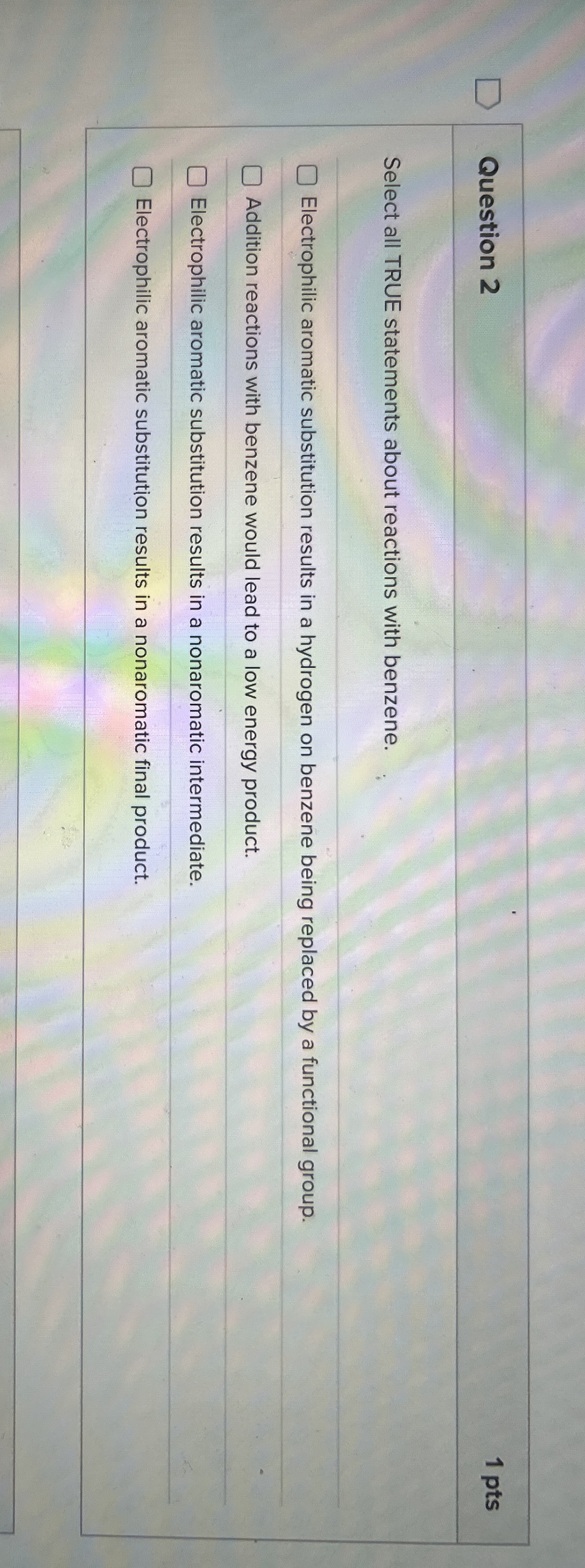 Solved Question 2Select all TRUE statements about reactions | Chegg.com