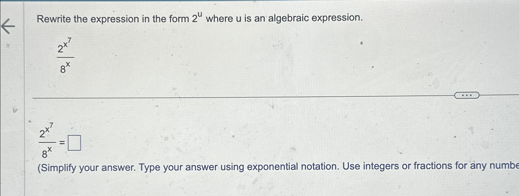 Solved Rewrite the expression in the form 2u ﻿where u ﻿is an | Chegg.com