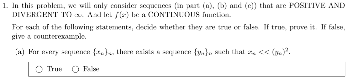 Solved In this problem, we will only consider sequences (in | Chegg.com