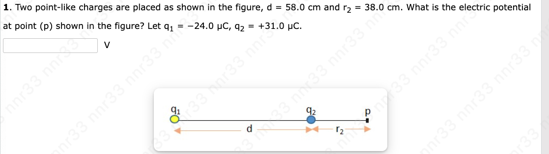 Solved Two point-like charges are placed as shown in the | Chegg.com