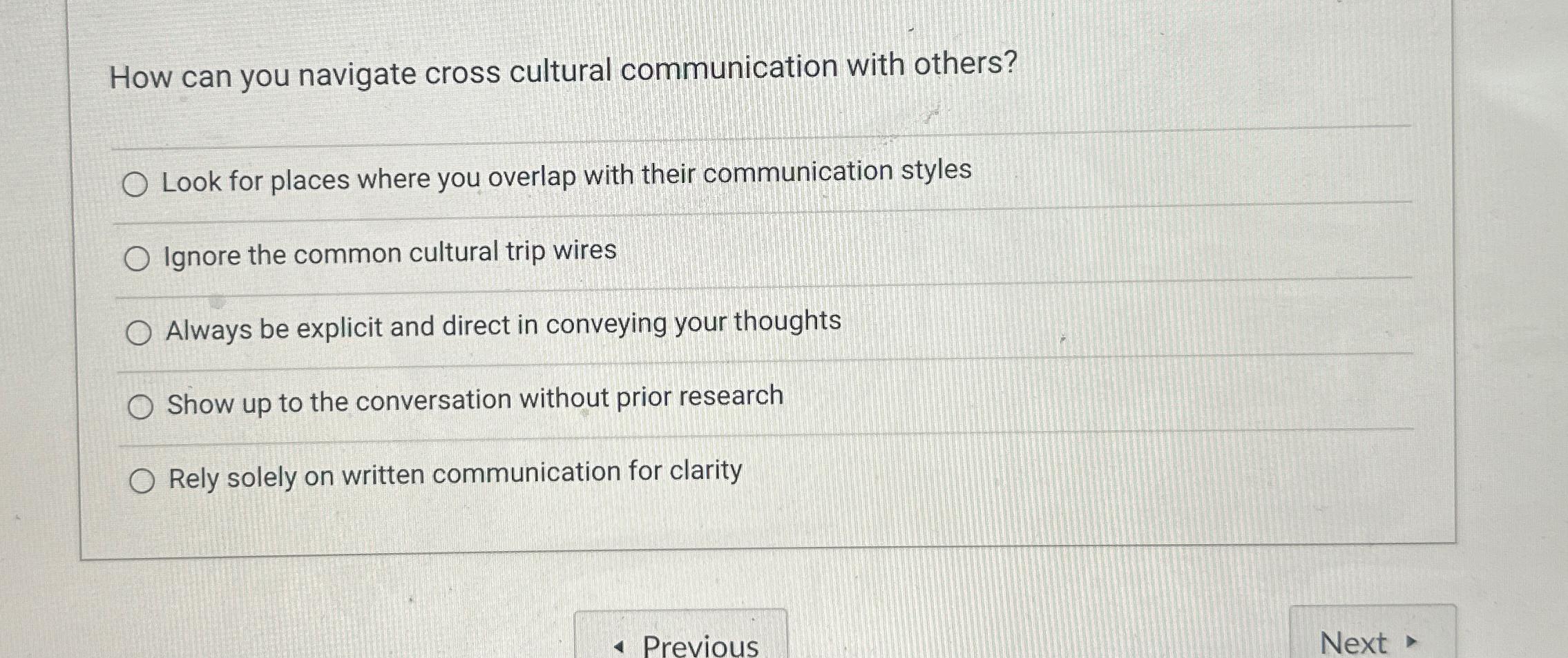 Solved How can you navigate cross cultural communication | Chegg.com