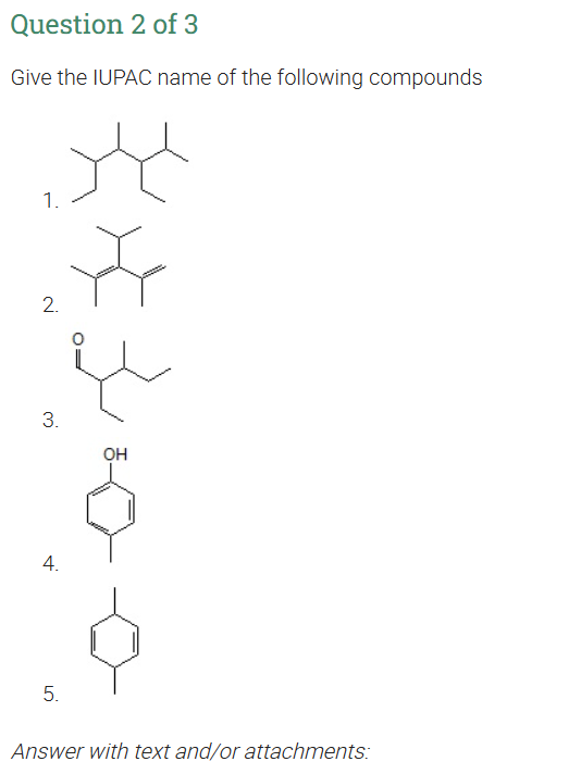 Solved Give the IUPAC name of the following compounds | Chegg.com