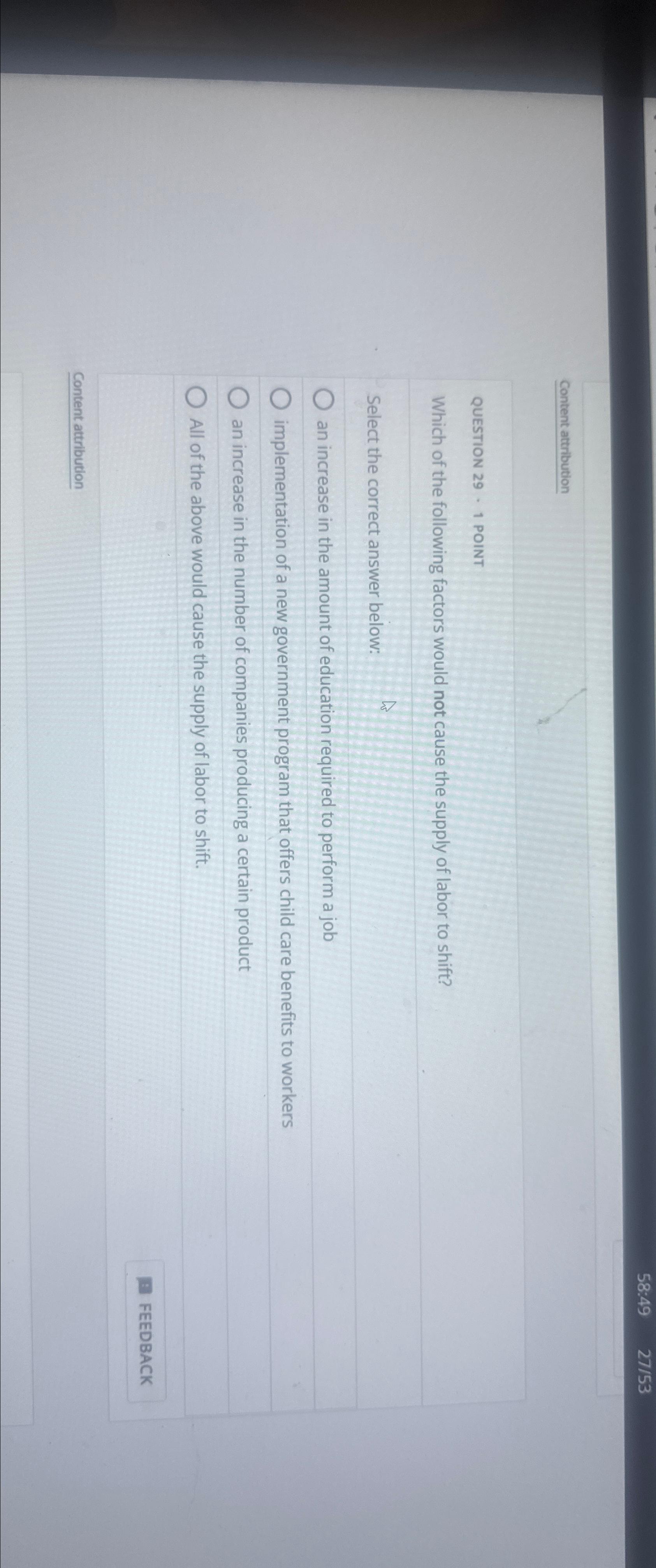Solved 58:492753Content attributionQUESTION 29*1 POINTWhich | Chegg.com Solved 58:492753Content attributionQUESTION 29*1 POINTWhich | Chegg.com