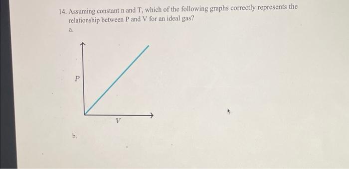 Solved 14. Assuming constant n and T, which of the following | Chegg.com