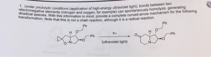 Solved 1. Under photolytic conditions (applica | Chegg.com